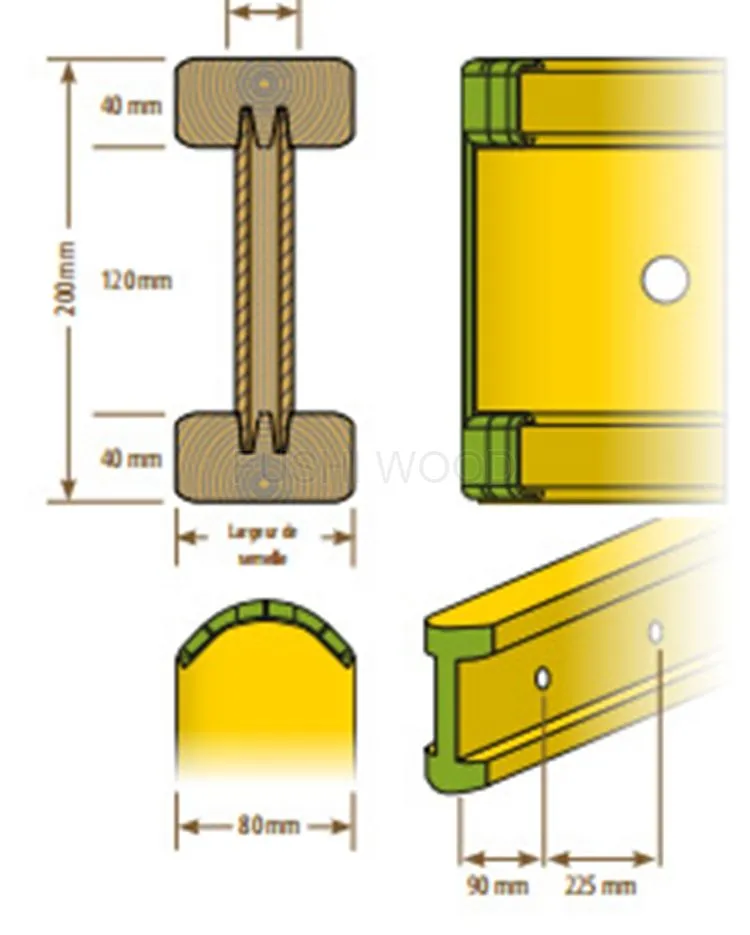 end caps cover the full surface end h20 timber beam